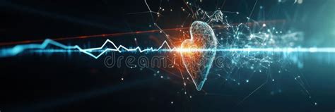 Analyze Heart Digital Signal And Futuristic Healthcare Innovation Tech