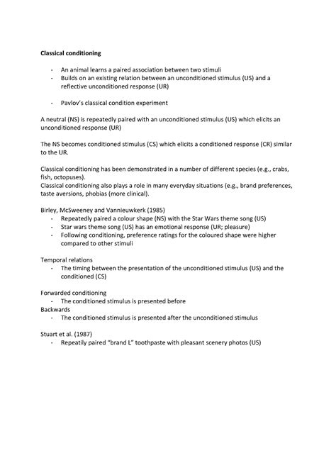 Classical Conditioning Classical Conditioning An Animal Learns A