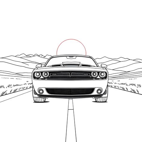 Best Dodge Challenger Coloring Pages Free Printable Pdf