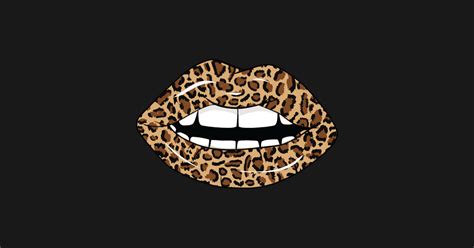 Sexy Leopard Print Lips Kiss Me Love Pout Lipstick Leopard Print Lips