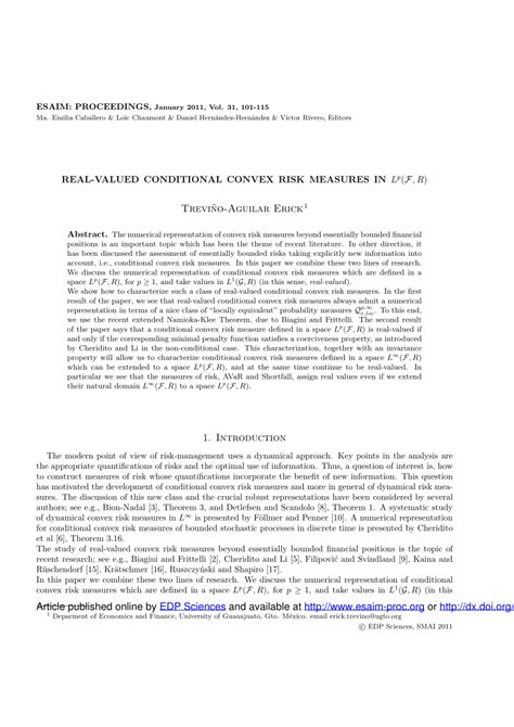 Pdf Real Valued Conditional Convex Risk Measures In Lℱ R