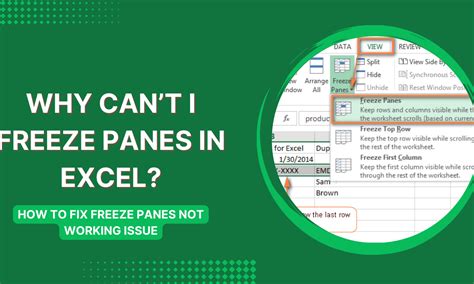 Why Can T I Freeze Panes In Excel How To Fix Freeze Panes Not Working Issue Earn And Excel