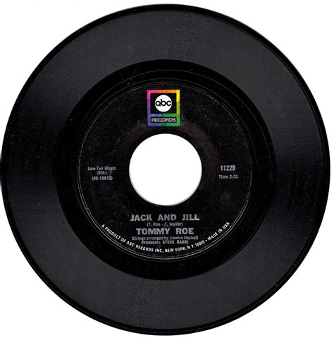 Tommy Roe Jack And Jill Tip Toe Tina 45 Rpm Record On ABC Records Etsy