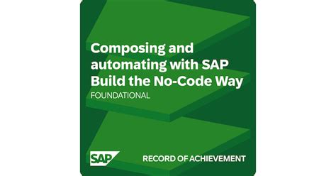 Composing And Automating With Sap Build The No Code Way Record Of Diogo Esteves
