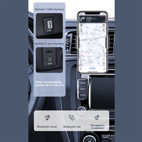 Mini Bluetooth Audio Receiver Dual Output Aux Usb Stereo Car Hands Free