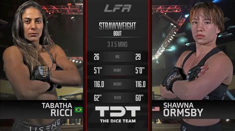 Tabatha Ricci Vs Shawna Ormsby Highlights With Finish Lfa 105 Rodriguez Vs Gotsyk