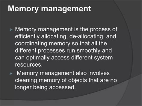 Memory Management In Python Pptx Operating Systems Computer