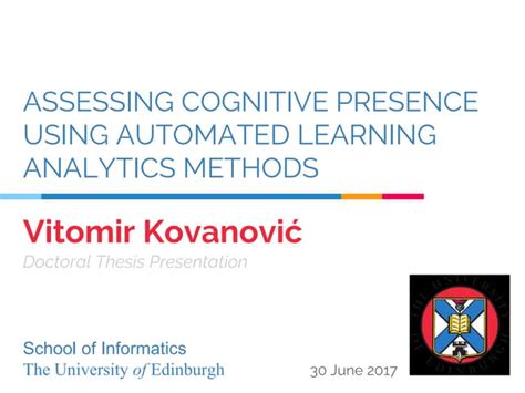 assessing cognitive presence using automated learning analytics methods