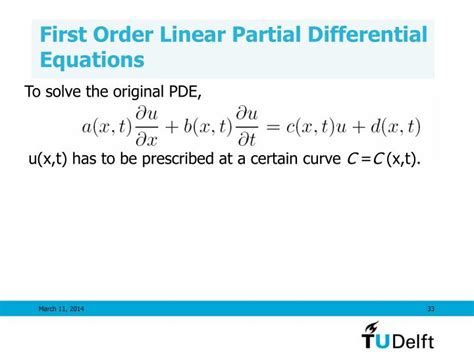 Ppt First Order Partial Differential Equations Powerpoint