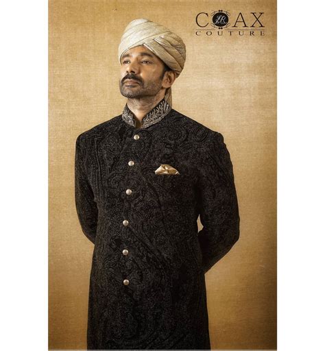 Coax Couture Actor Asokanvincent In Pure Silk Velvet Indo Western Coax Couture Actor Asokanvincent In Pure Silk Velvet Indo Western