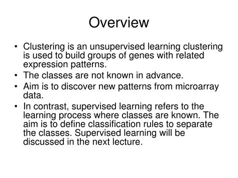 ppt clustering microarray data powerpoint presentation free download