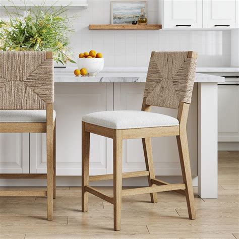 Beacon Bohemian Counter Height Bar Stool With Back Nathan James