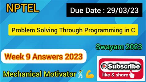 Problem Solving Through Programming In C Week 9 Quiz Assignment 9
