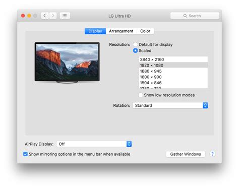 Macos Missing Scaled Resolution For External 4k Display On Macbook