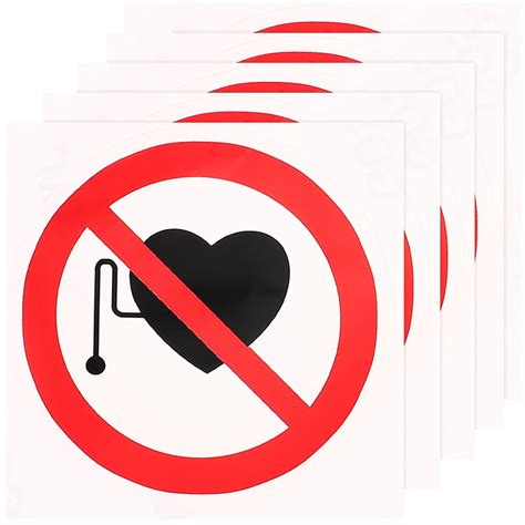 Raindrops No Pacemaker Warning Stickers For Safety Signs Self Adhesive