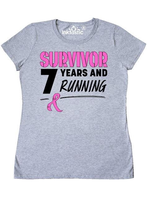 Inktastic Breast Cancer Survivor 7 Years And Running With Pink Ribbon