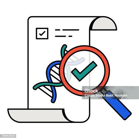 유전자 검사 아이콘 디자인 Dna 분석 건강 위험 유전체학 혈통을 나타냅니다 편집 가능한 Strokes And Colors가 있는 벡터 아이콘입니다 0명에 대한 스톡 벡터