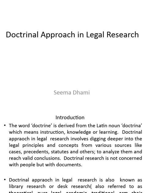 Doctrinal Research Pdf