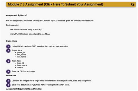 Solved Module 73 Assignment Click Here To Submit Your