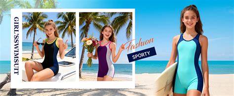 Huikl Girls Bathing Suit S Size 8 10 Girl Swimsuit Color