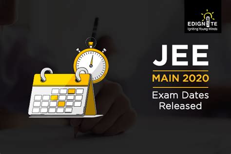 JEE Main 2020 Exam Dates Released Edignite