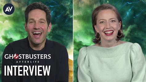 Ghostbusters Afterlife Interview Paul Rudd And Carrie Coon Youtube