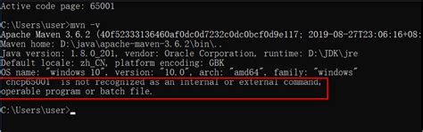 Cmd一直出现chcp 65001无效java Csdn问答
