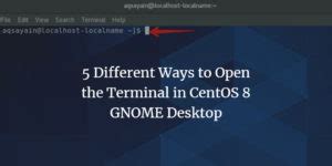 5 Different Ways To Open The Terminal In CentOS 8 GNOME Desktop VITUX