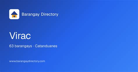 Barangays In Virac Catanduanes — 63 Listed Barangay Directory