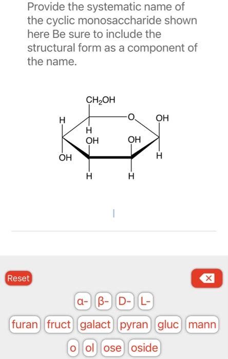 Solved Provide The Systematic Name Of The Cyclic