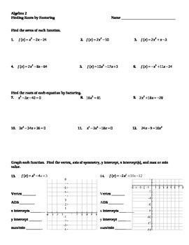 Finding Roots By Factoring By Darwin Zimmerman TPT