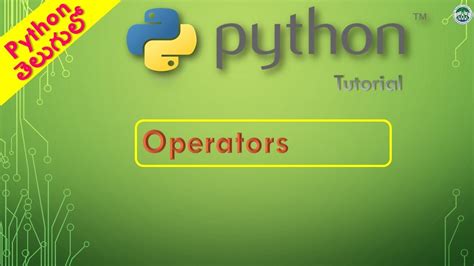 Python Tutorial 830 Operators Youtube