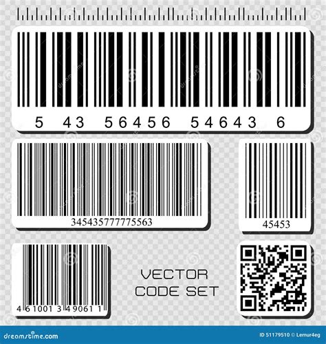 Barcode Set Stock Vector Illustration Of Business Individuality 51179510