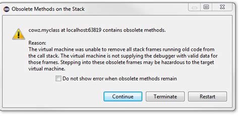java how to use hot code replacement to correct my xpath of it is