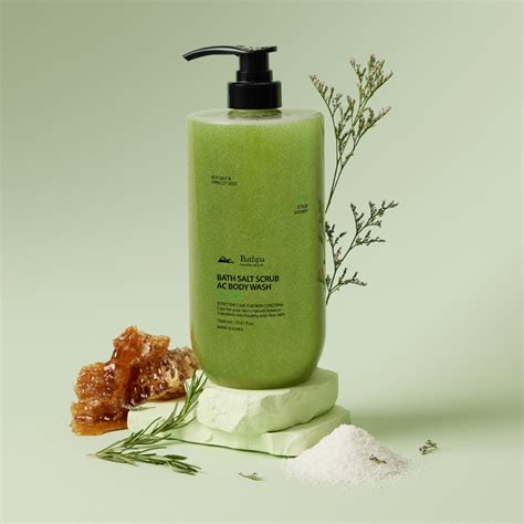 바스파 바쓰 솔트 스크럽 에이씨 바디 워시 퓨어 리프 1000ml 감도 깊은 취향 셀렉트샵 29cm