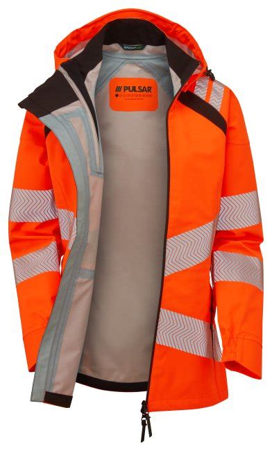 PULSAR LIFE Men S HV Orange Shell Jacket PULSAR STORE