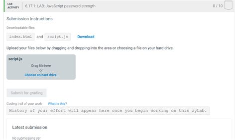 Solved Lab Activity 6171 Lab Javascript Password