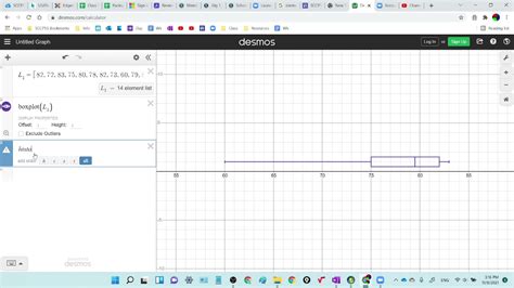 How To Graph Box Plot Histogram Dot Plot On Desmos Youtube