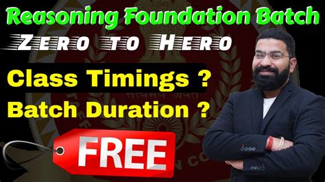 Reasoning Foundation Batch Zero To Hero Information About Class