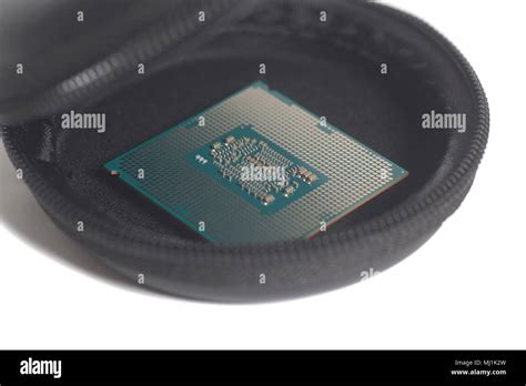 Central Processing Unit Cpu Processor Microchip On The Packaging Box