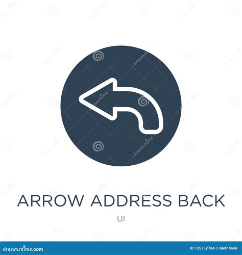 Arrow Address Back Icon In Trendy Design Style Arrow Address Back Icon Isolated On White