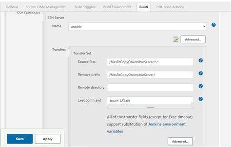 Jenkins Plugin Ssh Publisher Not Able To Copy File To Ansible Server