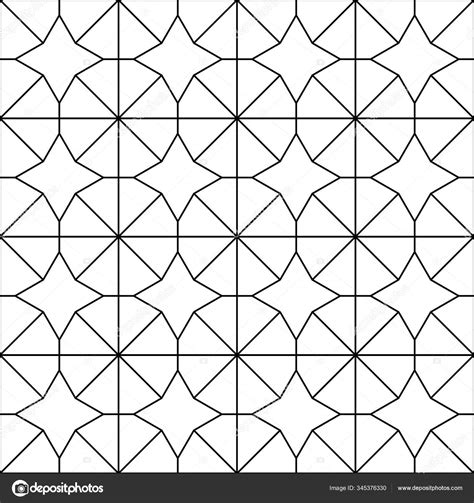 Decorative Seamless Ornamental Vector Pattern Geometric Oriental Design Eastern Repeatable