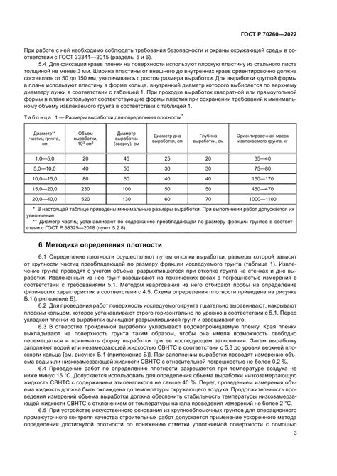 Скачать ГОСТ Р 70260 2022 Грунты Методы полевого определения плотности крупнообломочных грунтов