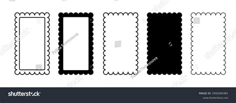 Border Frame Scallop Edge Rectangle Vector Stock Vector Royalty Free 2502045381 Shutterstock