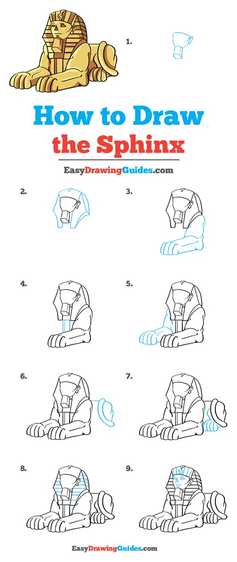How To Draw The Sphinx Really Easy Drawing Tutorial