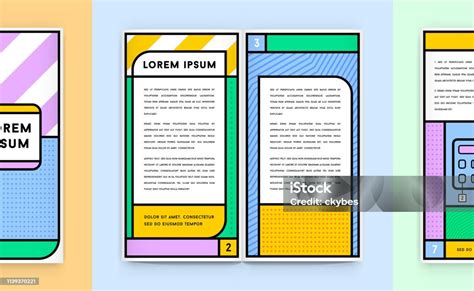 최신 유행 새로운 지방 라인 스타일 기하학적 디자인의 시각적 정체성의 집합은 가상의 이름과 텍스트와 신선한 오래 된 학교 색상과 복고 스타일 0명에 대한 스톡 벡터 아트 및