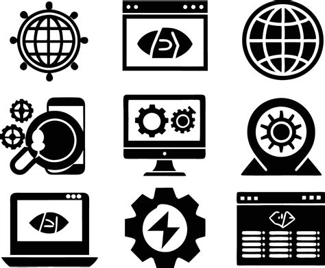 Set Of Programming Icon Illustration Computer Code Programming Software Technology