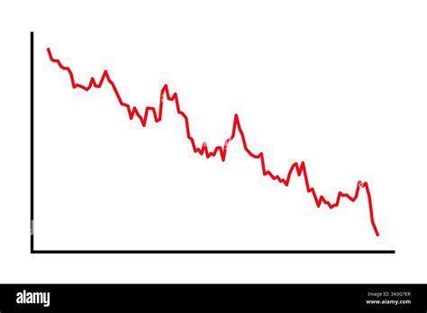 Downward Trend Schematic Chart Declining Red Line Graph Depicting A Downward Trend With