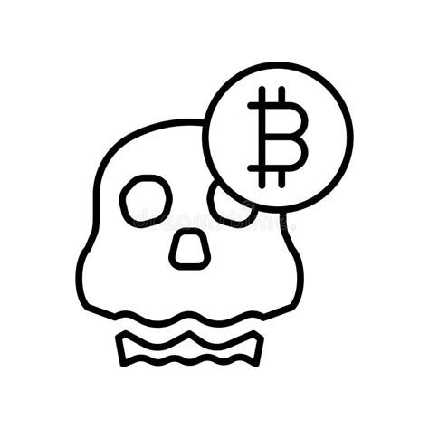 Bitcoin Icon Vector Isolated On White Background Bitcoin Sign Thin Line Design Elements In